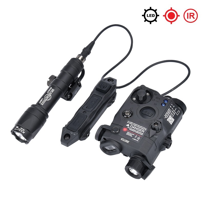 Tactical PEQ-15 Laser Sight IR Light Hunting M600 Flashlight Switch ...